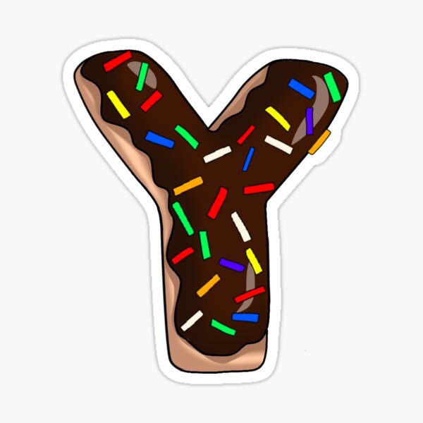 "Chocolate donut letter Y" Sticker for Sale by azracaus | Redbubble
