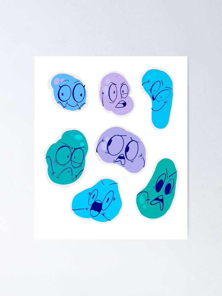 "Emotional Blobs!" Poster for Sale by AriBoettcher | Redbubble