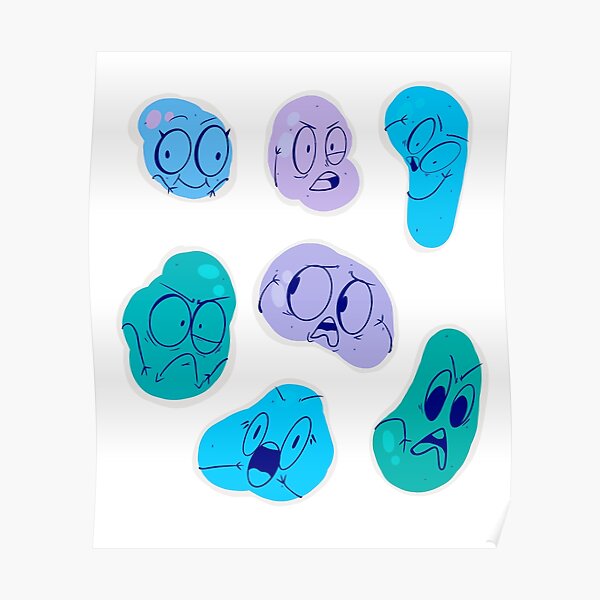 "Emotional Blobs!" Poster for Sale by AriBoettcher | Redbubble