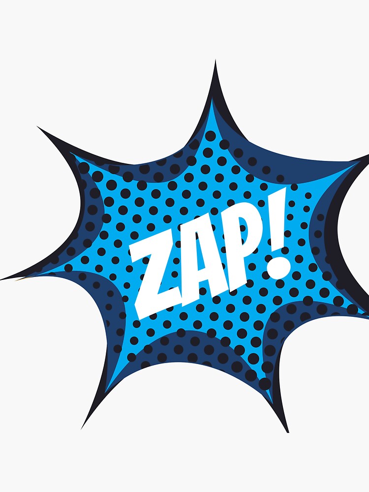 "ZAP! comics sound effect" Sticker for Sale by ShyZamir | Redbubble