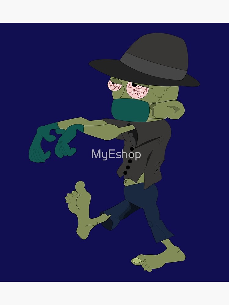 "Zombie with Face mask and Gloves roaming around" Poster by MyEshop ...
