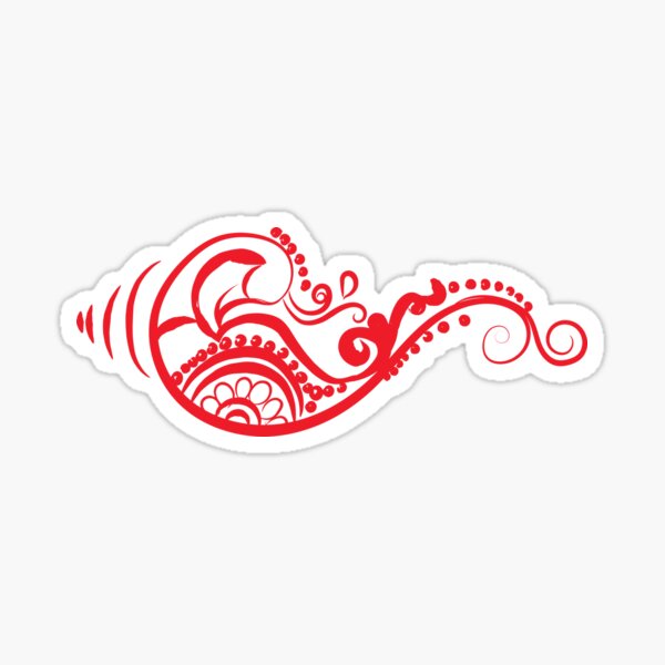 "Conch embroidery designs" Sticker for Sale by kartickdutta101 | Redbubble