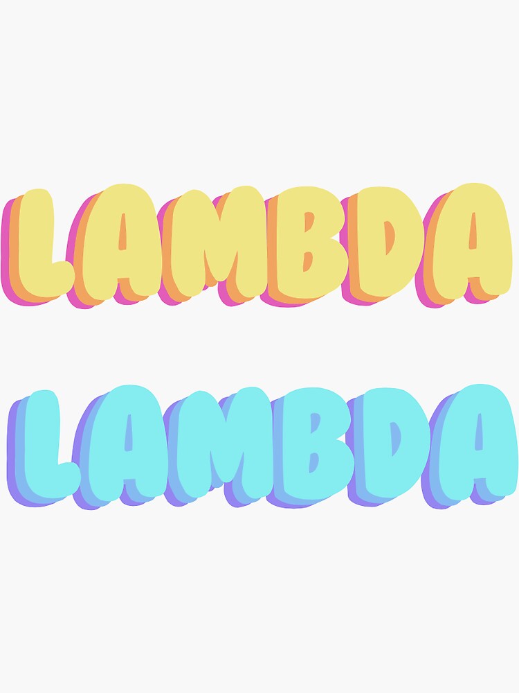 "Lambda Sticker Pack - Greek Letters" Sticker for Sale by raychellez ...