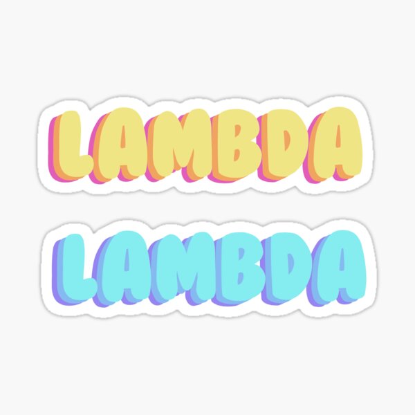 "Lambda Sticker Pack - Greek Letters" Sticker for Sale by raychellez ...