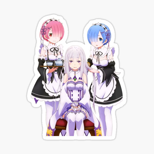 "Ram and Rem Re:Zero " Sticker for Sale by Anime-Dude | Redbubble