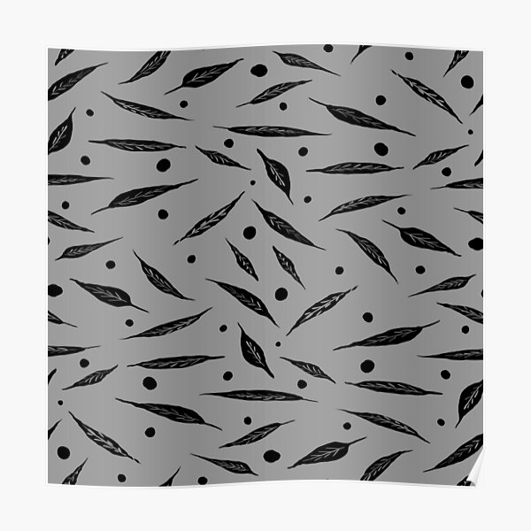 "Gum Leaf Pattern On Grey Background" Poster for Sale by Artist15 ...