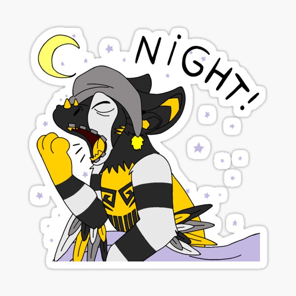 "Bedtime" Sticker for Sale by sammiespad | Redbubble