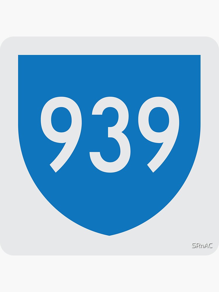 "Puerto Rico Territorial Route 939 (Area Code 939)" Sticker by SRnAC ...