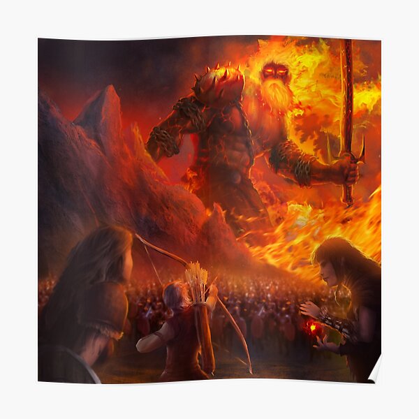 Poster « Surtr et la bataille de Muspelheim », par CCGamesLLC | Redbubble