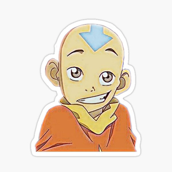 "Avatar TLA: Aang Smile" Sticker for Sale by lotr-fan | Redbubble