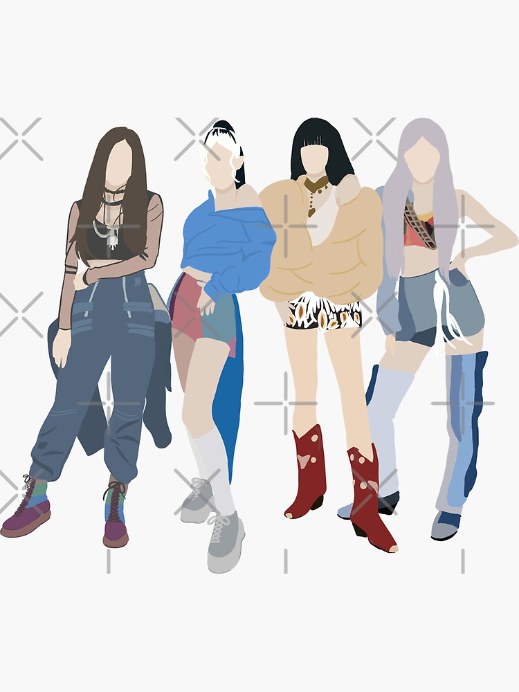 "Blackpink “How you like that” Illustration" Sticker for Sale by lovely ...