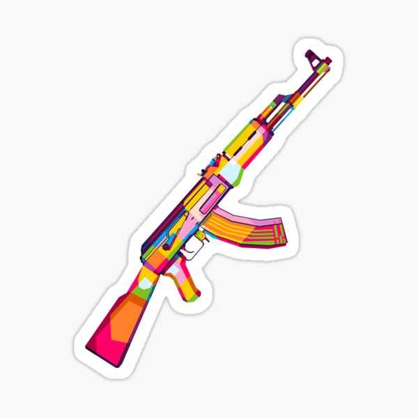 "AK47 Russian Machine Gun" Sticker by lincak | Redbubble