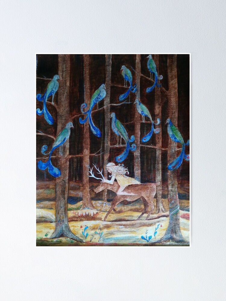 " while the forest animals watch them. The picture is inspired by a ...
