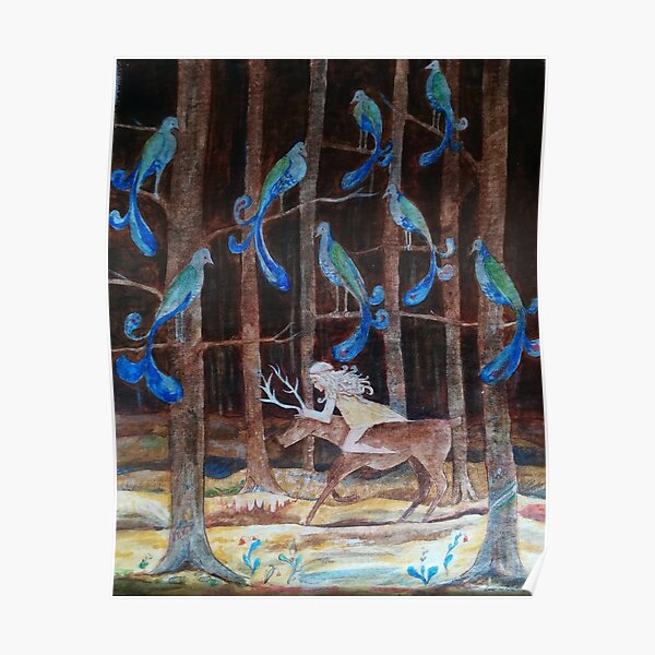 " while the forest animals watch them. The picture is inspired by a ...