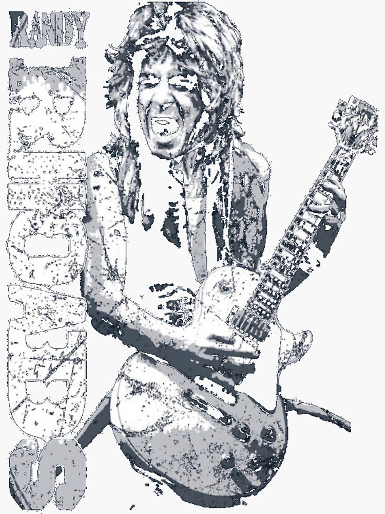 "RANDY RHOADS" Sticker for Sale by jakalioparaha | Redbubble