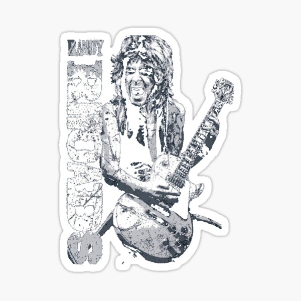 "RANDY RHOADS" Sticker for Sale by jakalioparaha | Redbubble