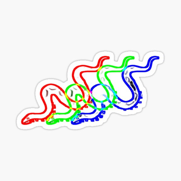 "Psychedelic Snakes" Sticker by oprahh | Redbubble