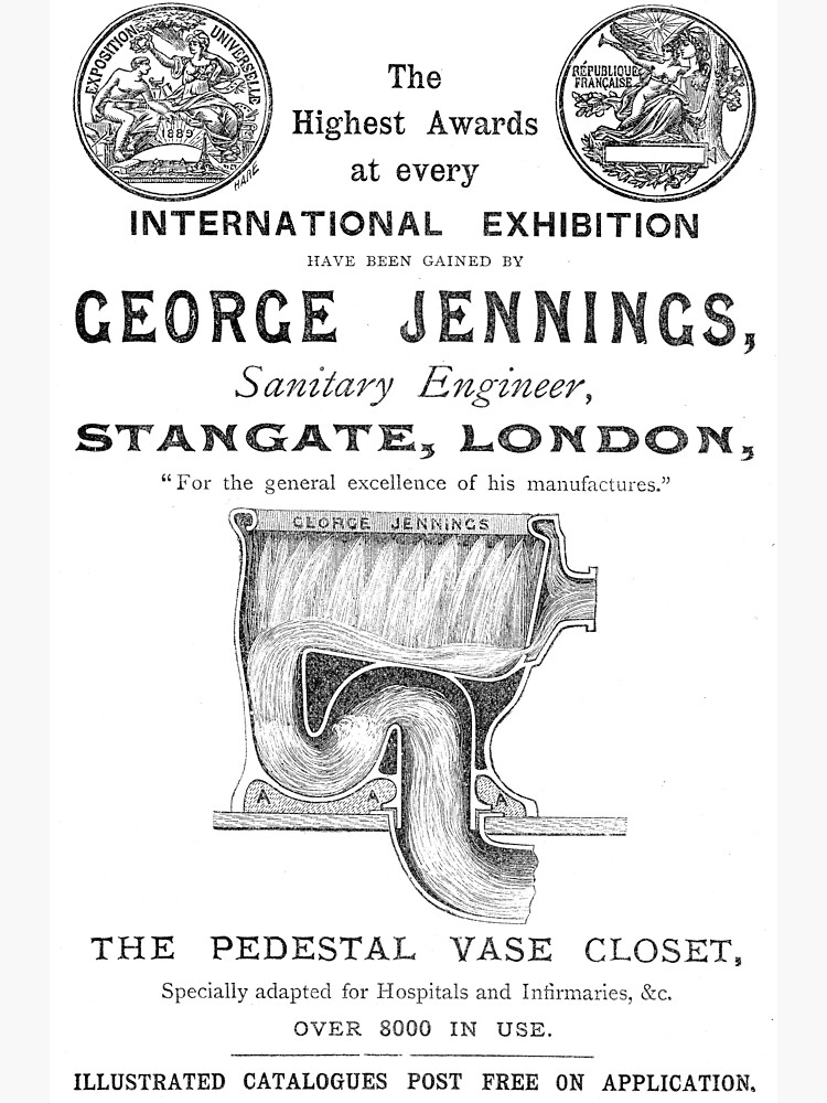 "George Jennings - Sanitary Engineer - 1891 Vintage Advert" Poster for ...