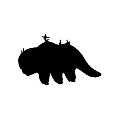 "Appa silhouette " Sticker for Sale by Antonia Ippolito | Redbubble