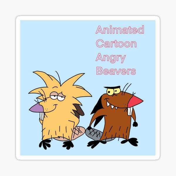 "Animated Cartoon Angry Beavers" Sticker by TheKBRT | Redbubble
