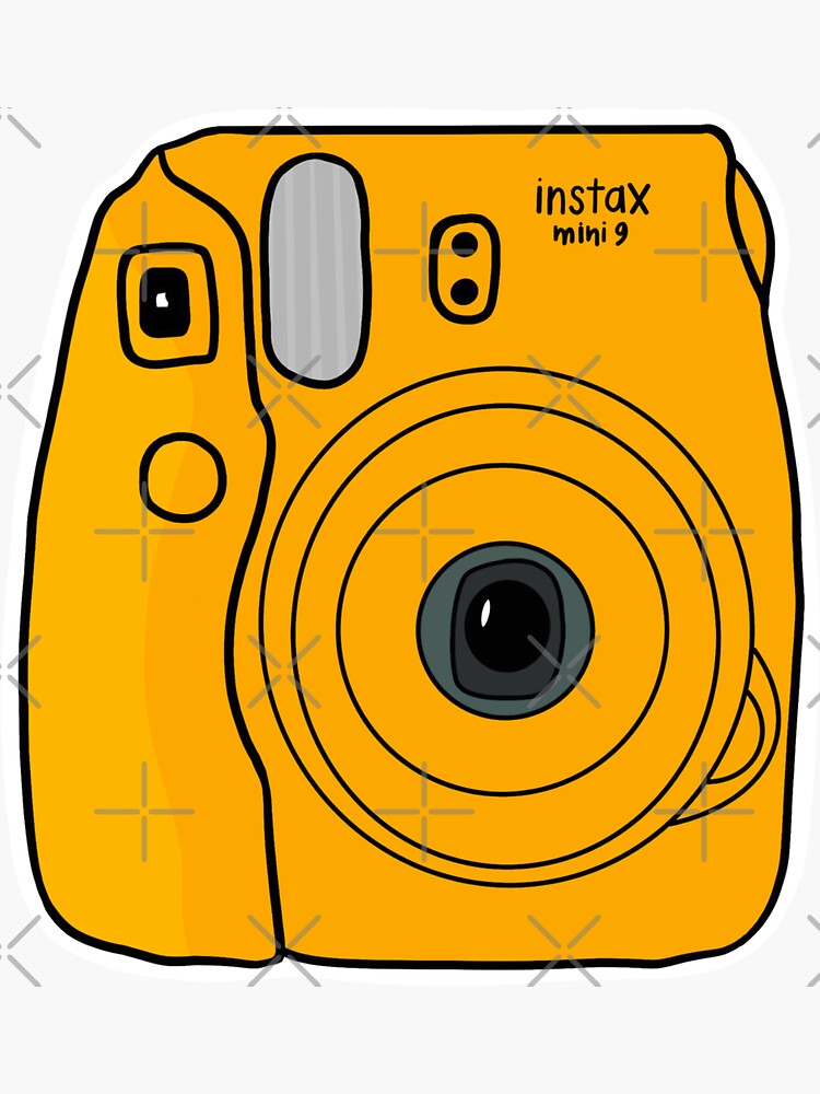 "Ochre/Yellow Polaroid Camera" Sticker for Sale by stateofthe-art ...