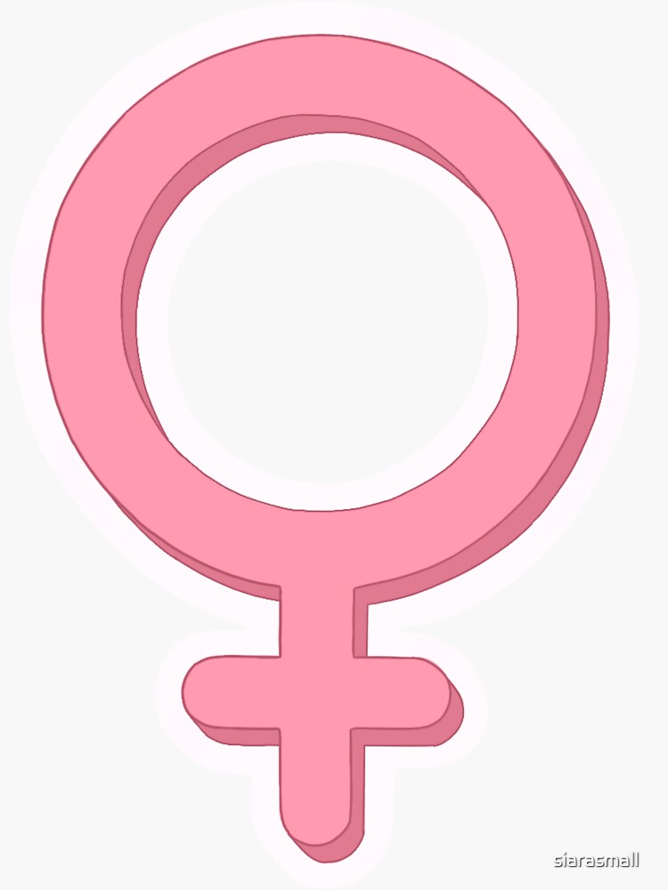 "girl symbol sticker" Sticker for Sale by siarasmall | Redbubble