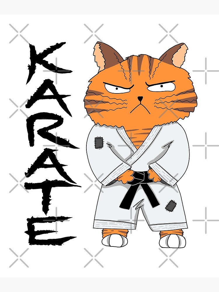 "Karate cat" Poster for Sale by thetribestudio | Redbubble