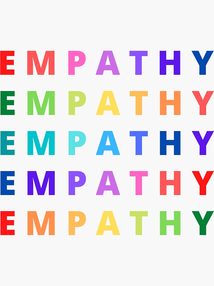 "Rainbow Empathy " Sticker by JessicaNicoleC | Redbubble