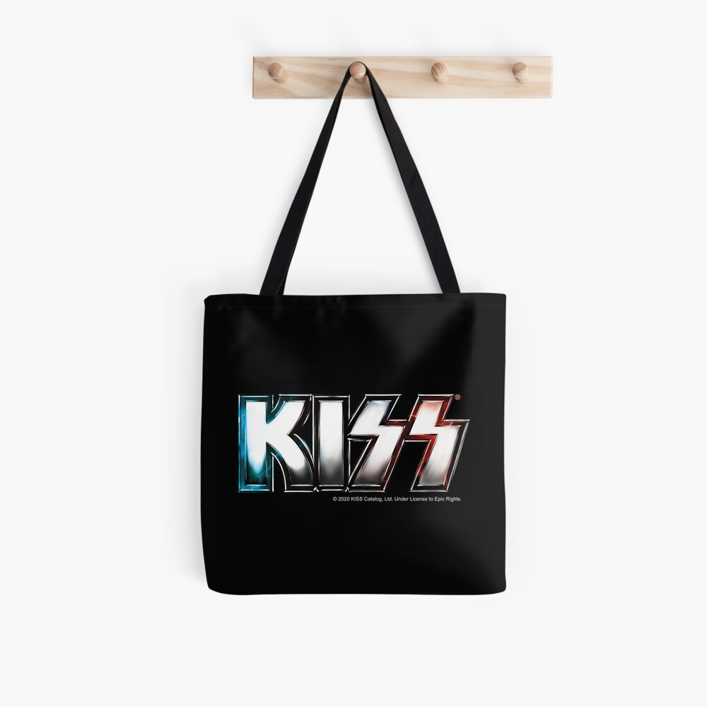 "KISS - Blue and Red Lightning - Logo" Sticker by musmus76 | Redbubble