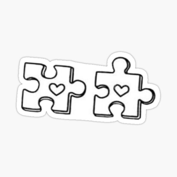 "Puzzle Pieces Sticker" Sticker for Sale by myhappydays | Redbubble