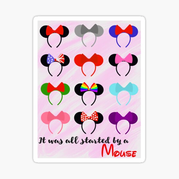 Mouse Ears Stickers | Redbubble