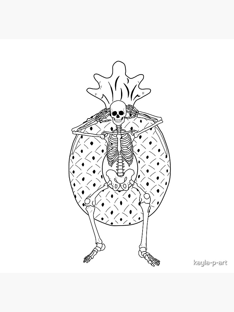 "Pineapple Skeleton" Poster by kayla-p-art | Redbubble
