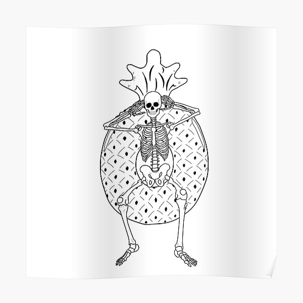 "Pineapple Skeleton" Poster by kayla-p-art | Redbubble