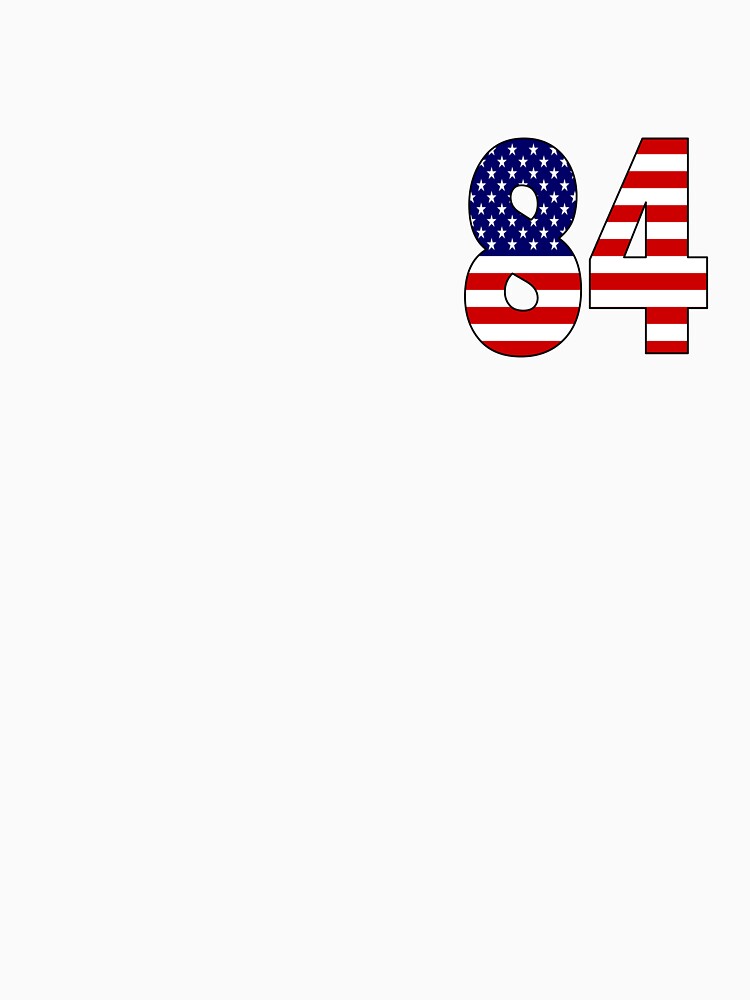 "Number 84 with USA flag on the background" T-shirt for Sale by ...