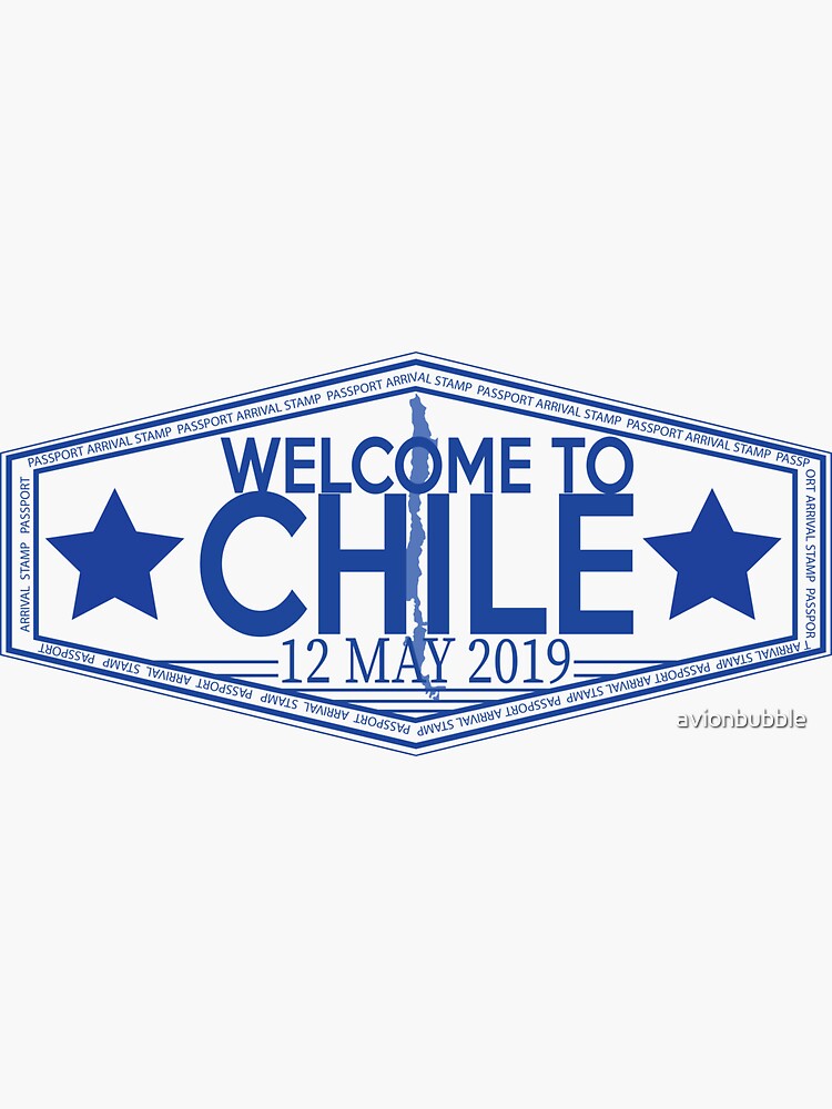 "Chile Passport Arrival Stamp" Sticker for Sale by avionbubble | Redbubble
