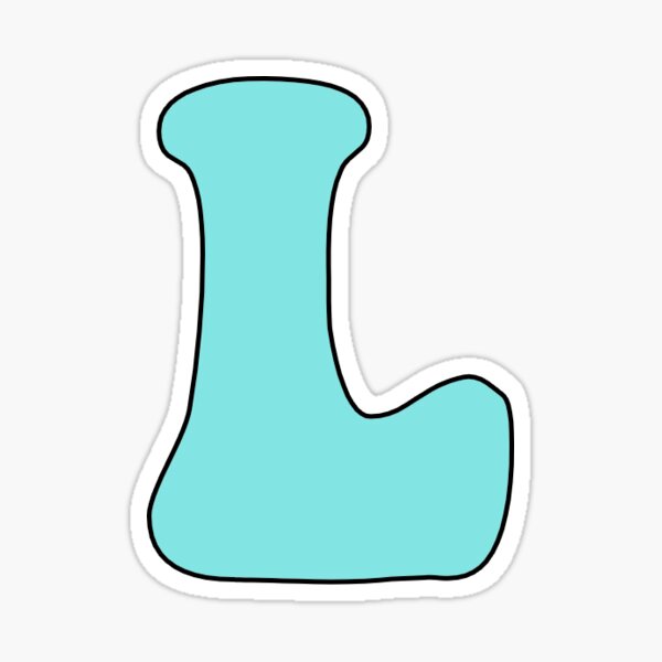 "Letter "L"" Sticker for Sale by njxstickers | Redbubble