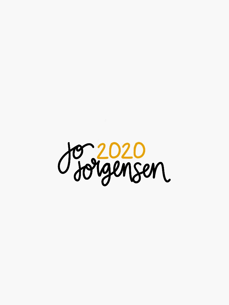 "jorgensen 2020" Sticker by sunflowersouth | Redbubble