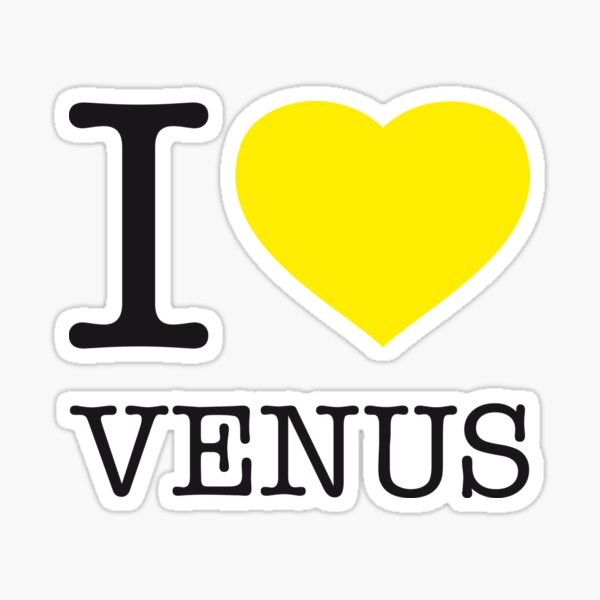 "I LOVE VENUS" Sticker by eyesblau | Redbubble