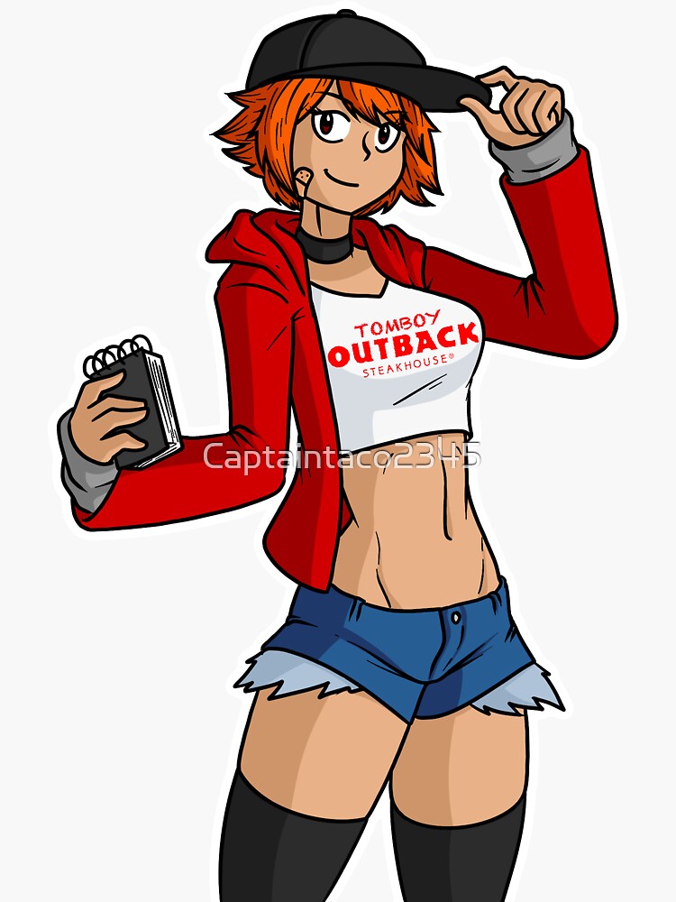 "Tomboy Outback Steakhouse" Sticker for Sale by Captaintaco2345 | Redbubble