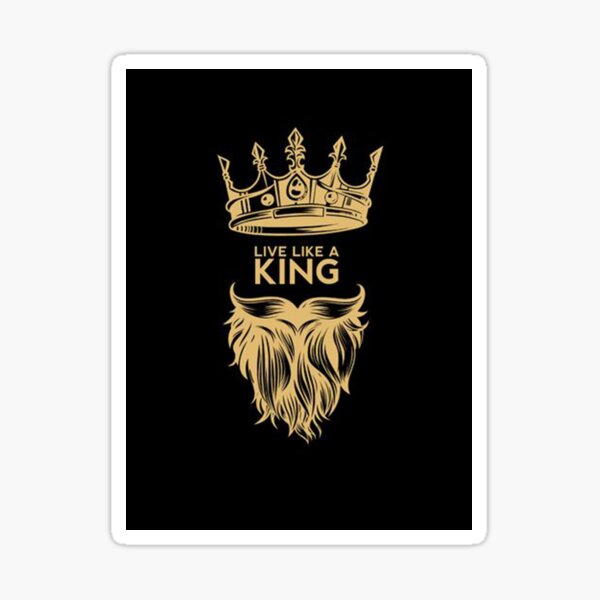 "King design" Sticker for Sale by SHAFEEK | Redbubble