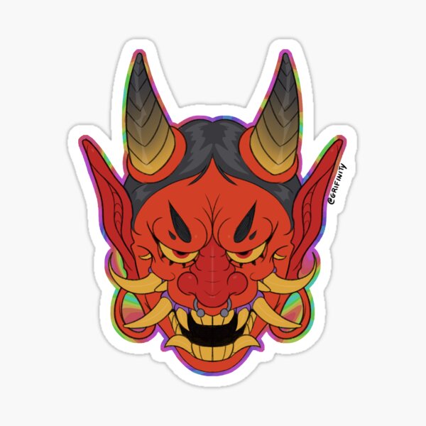 "oni" Sticker for Sale by grifinity | Redbubble