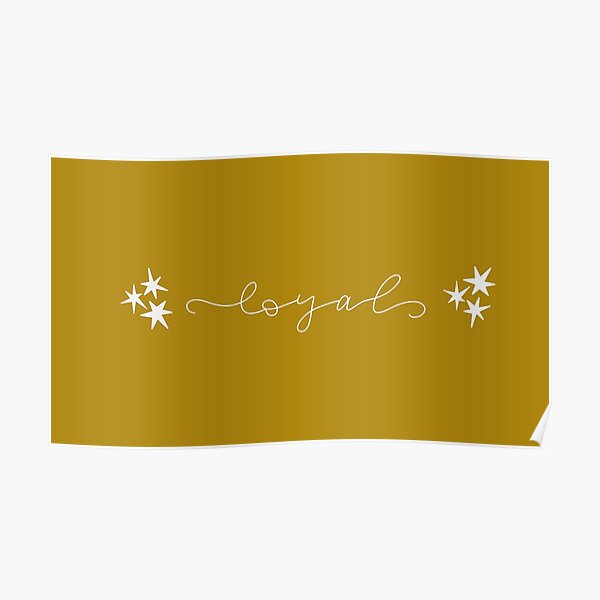 "Loyal House Calligraphy Star Design White" Poster by sarahstone9 ...