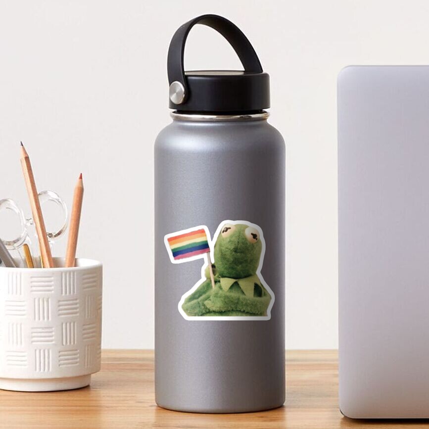 "pride flag kermit" Sticker for Sale by PascalesStuff | Redbubble