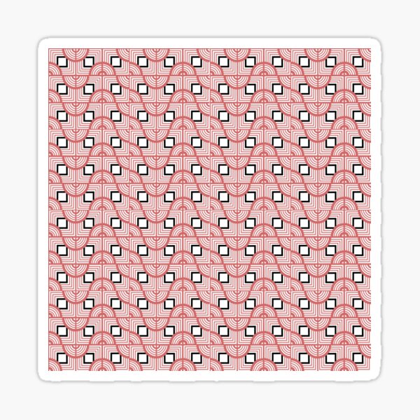 "Wave and Square Patterns" Sticker for Sale by chamm2k18 | Redbubble