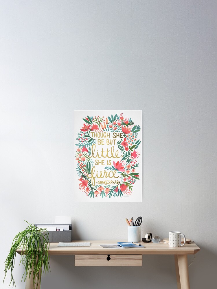 "Little & Fierce" Poster for Sale by catcoq | Redbubble