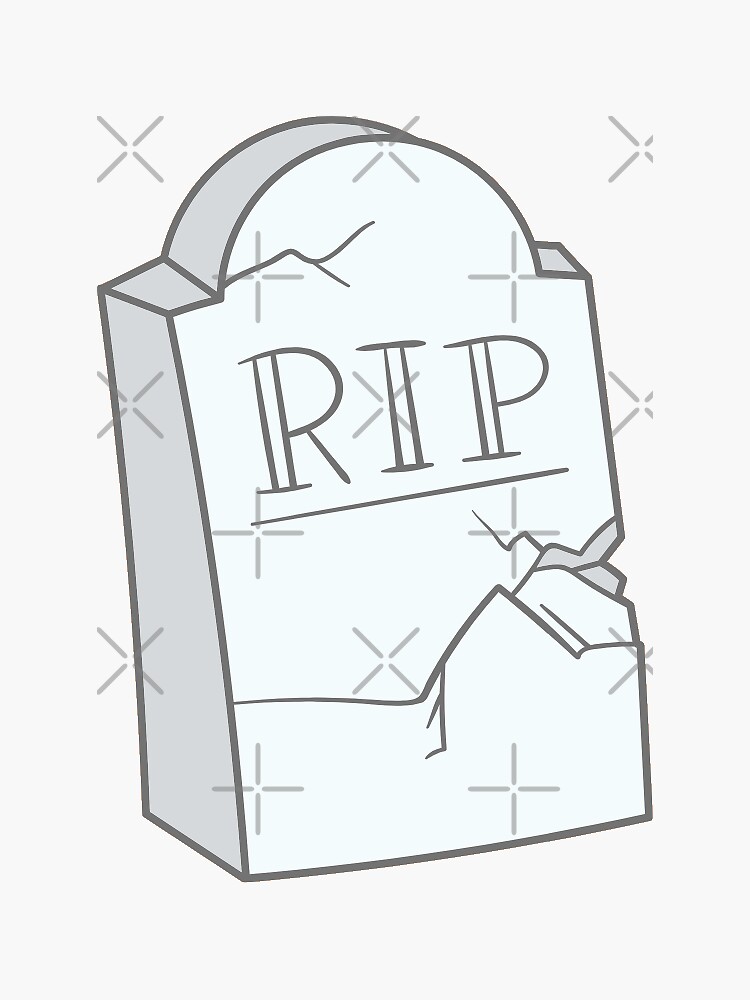 "rip" Sticker for Sale by bartkovae | Redbubble