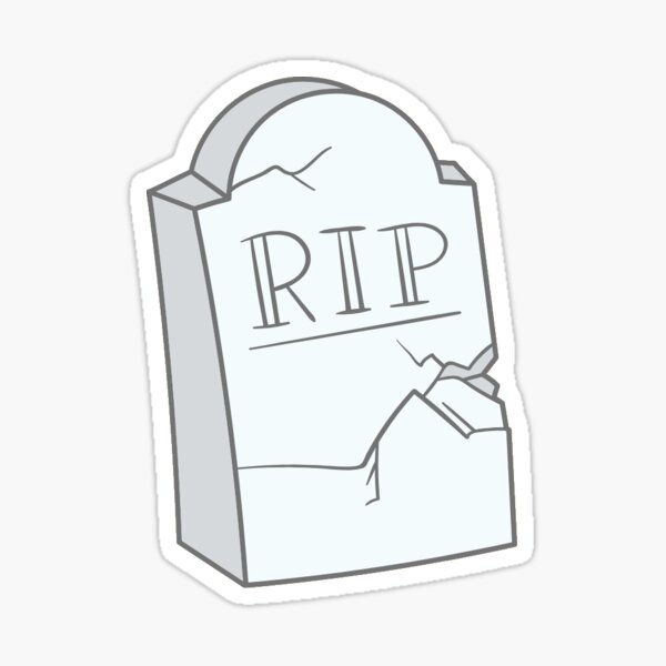 "rip" Sticker for Sale by bartkovae | Redbubble