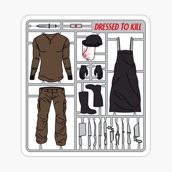 "Dressed to Kill" Sticker by huckblade | Redbubble