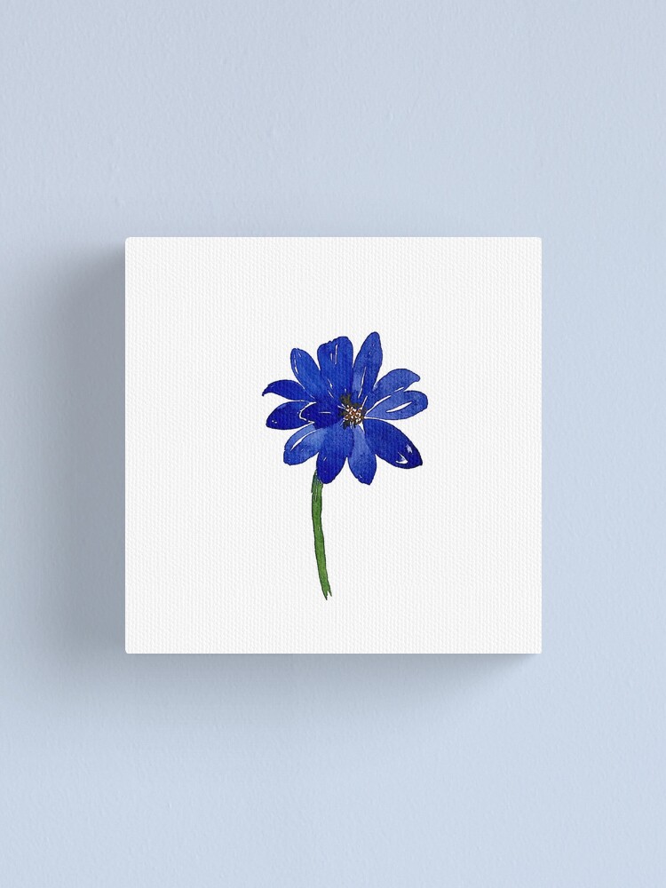"Little blue flower , watercolor floral" Canvas Print by SihamartOUA ...