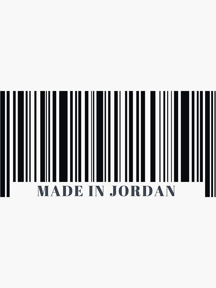 "Made in Jordan Black Barcode" Sticker for Sale by ArabCorner | Redbubble